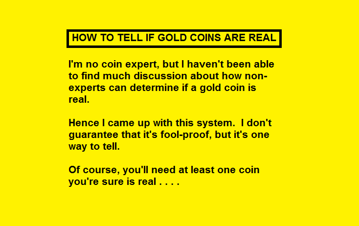 How to tell if gold coins are real | Engineer Zero
